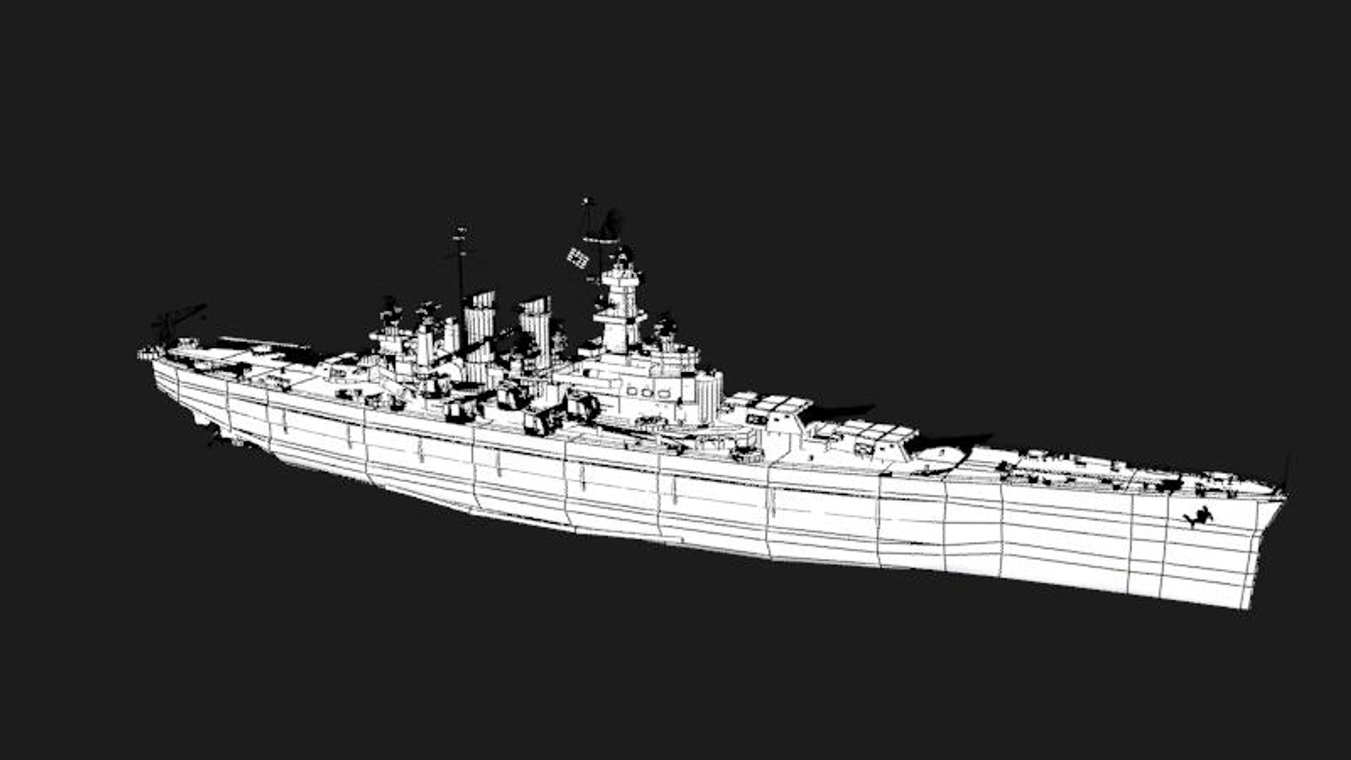 3D Model North Carolina Battleship - TurboSquid 1468199