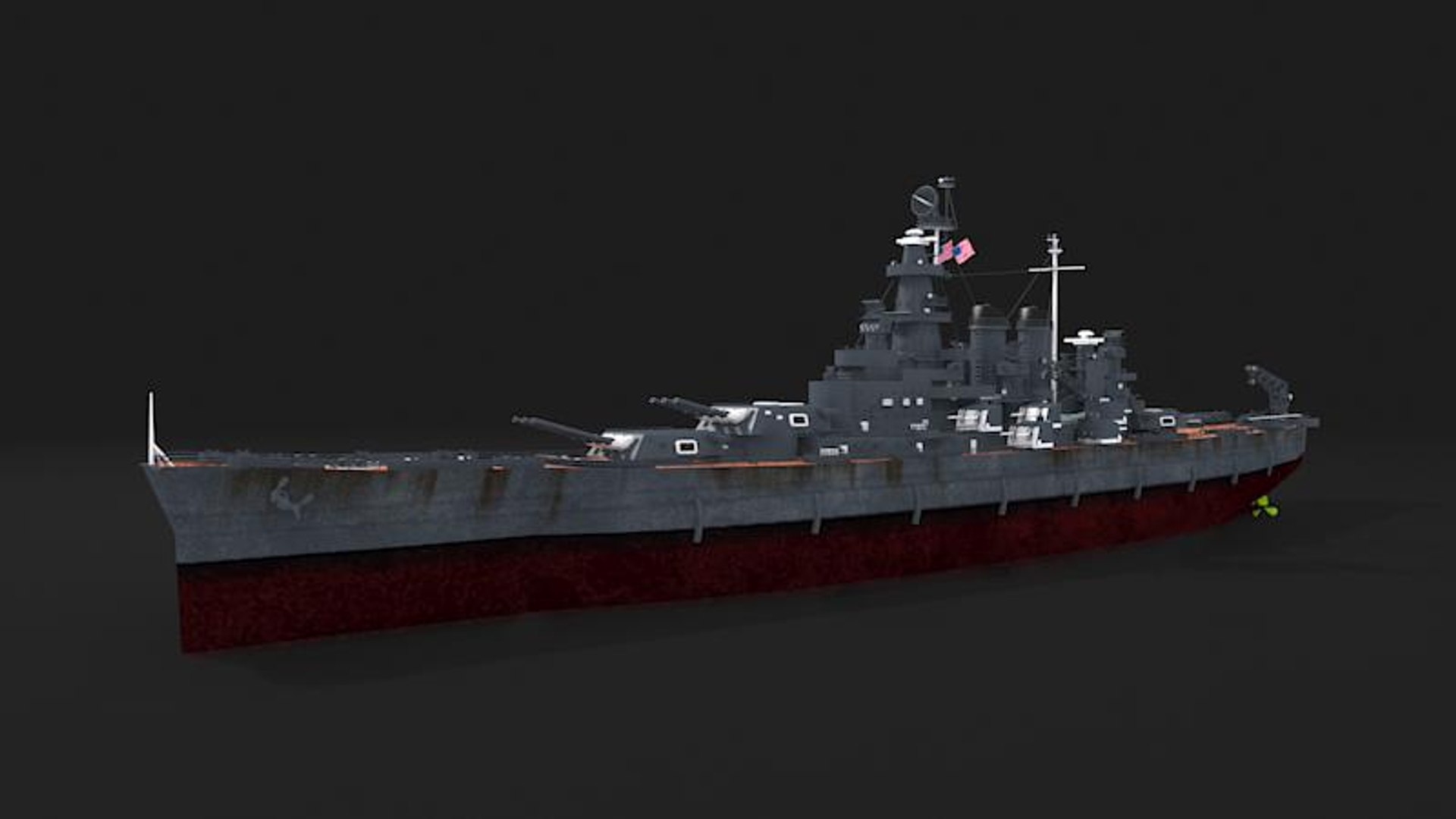 3D Model North Carolina Battleship - TurboSquid 1468199