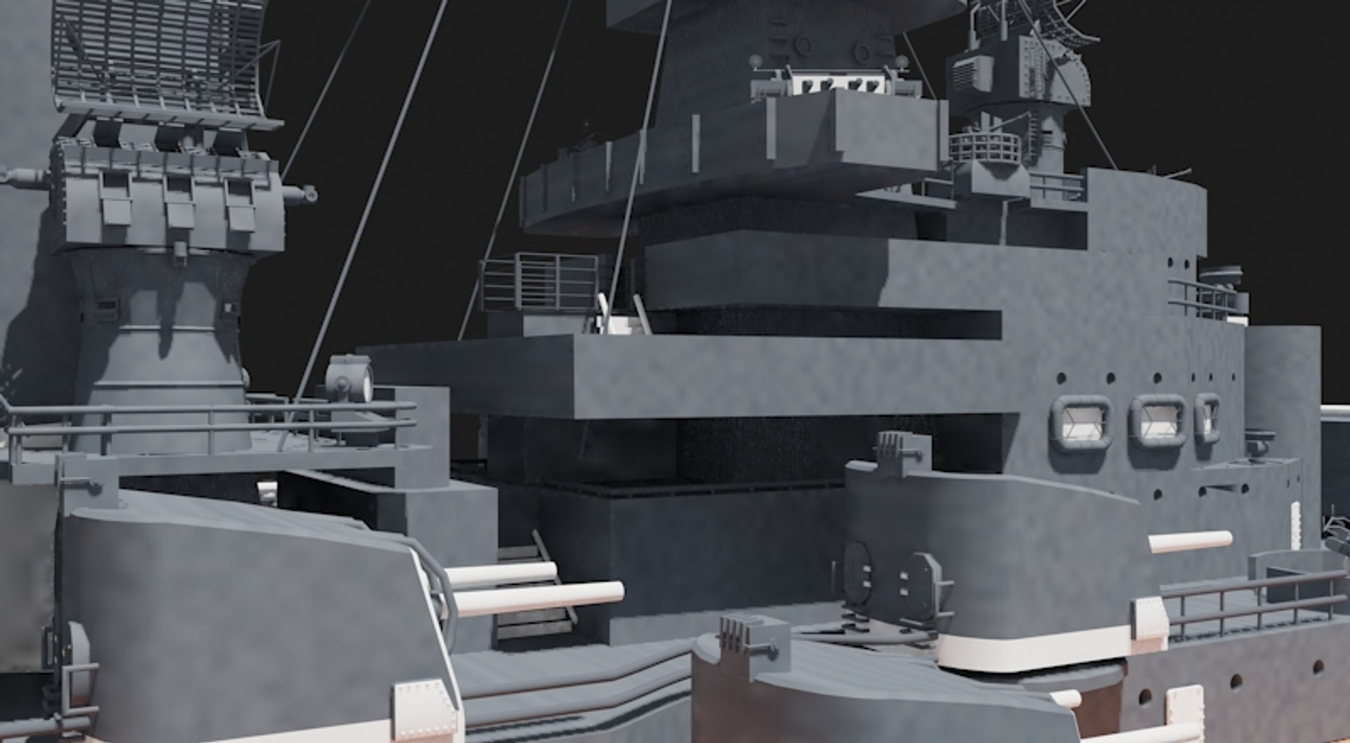 3D Model North Carolina Battleship - TurboSquid 1468199