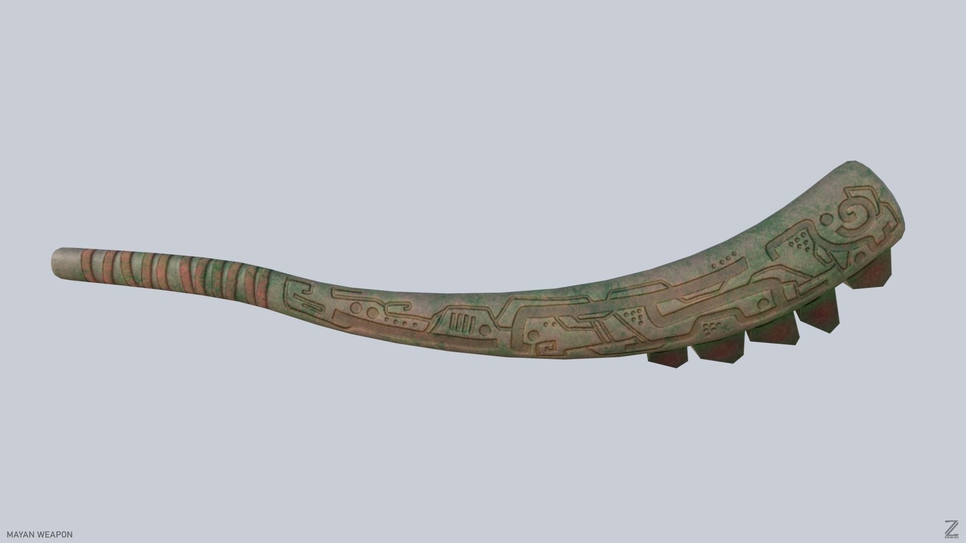 3D Mayan Weapon - TurboSquid 2390731