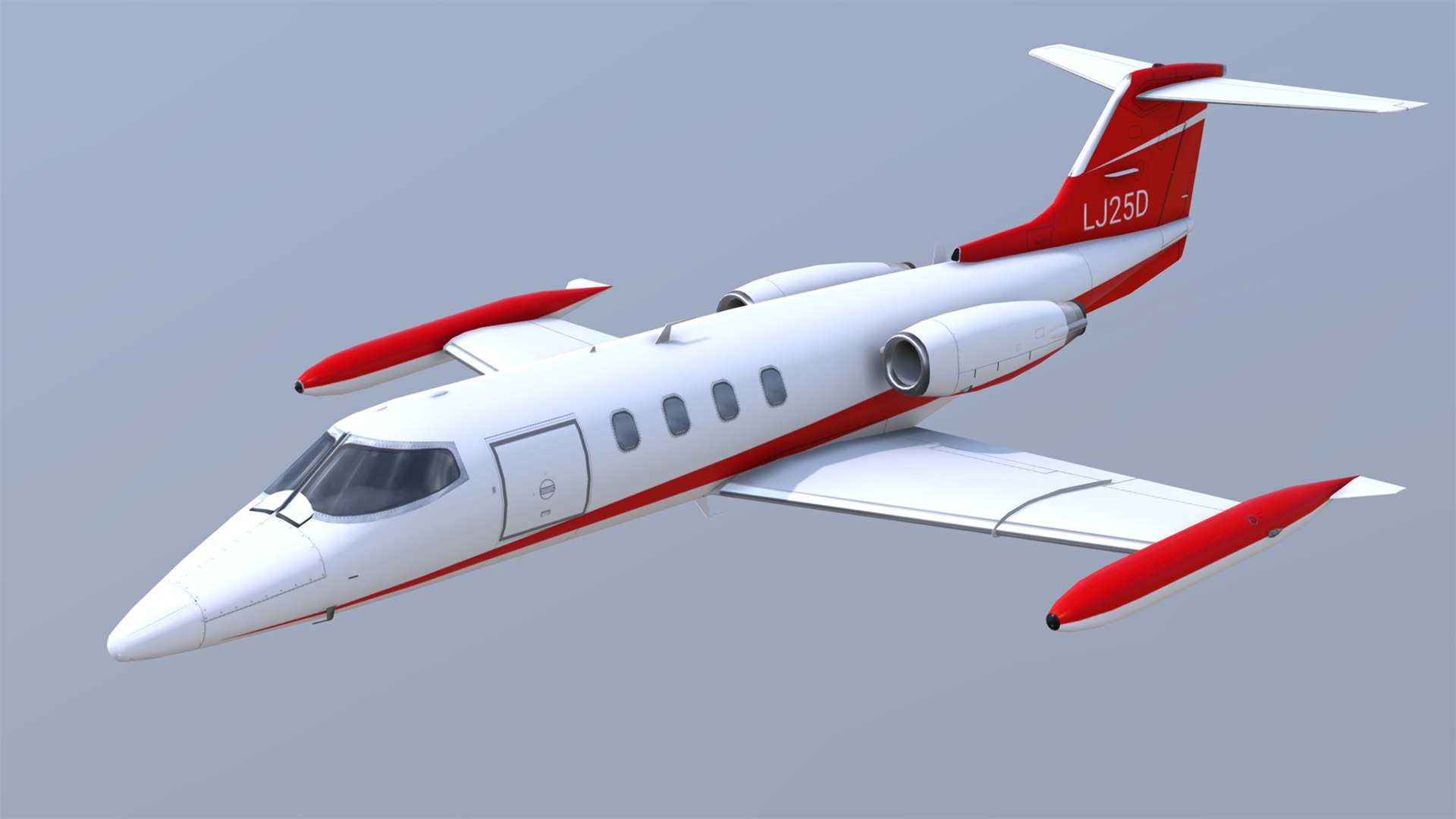 3D Model Learjet 25 - TurboSquid 2217912
