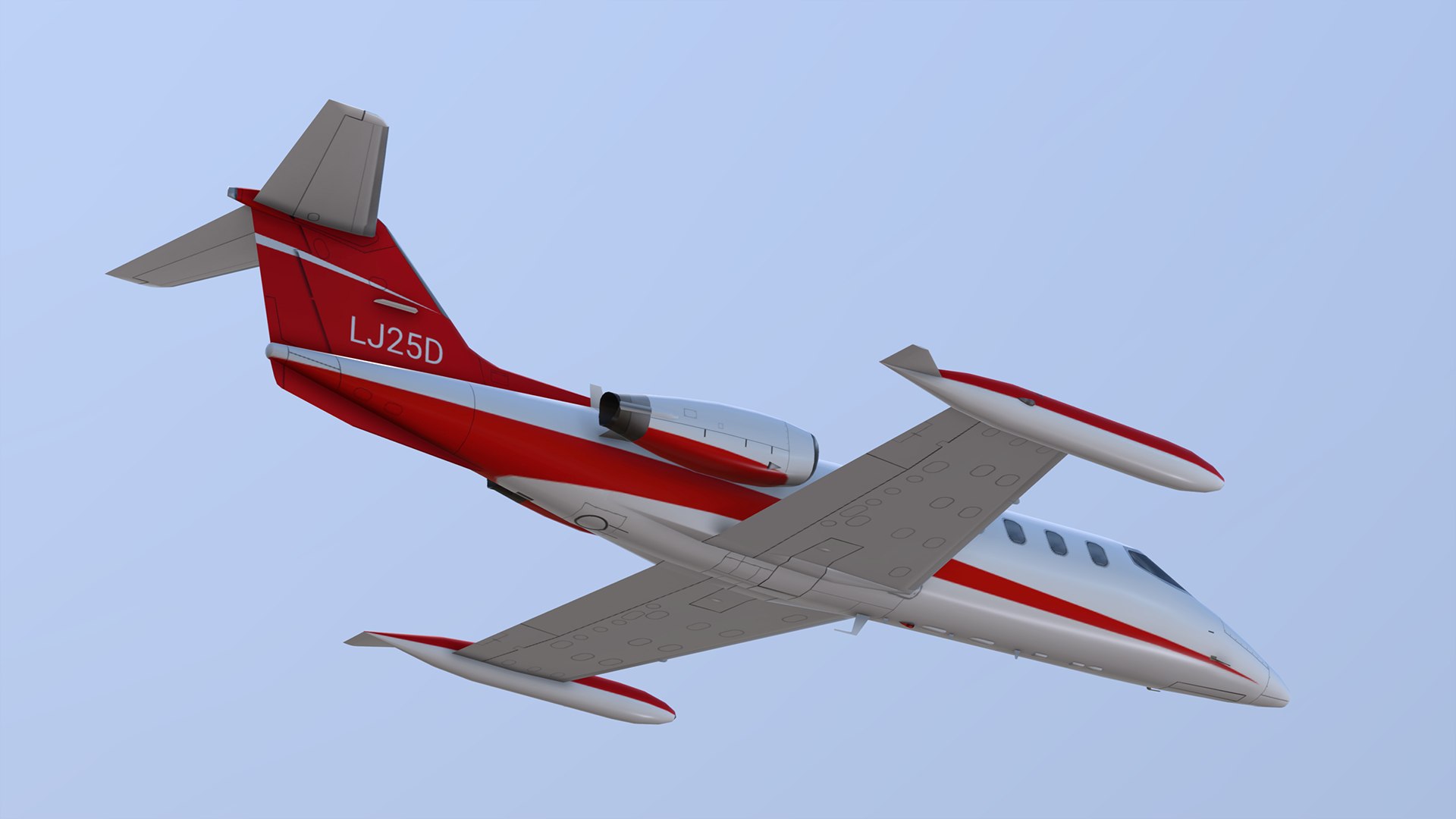 3D Model Learjet 25 - TurboSquid 2217912