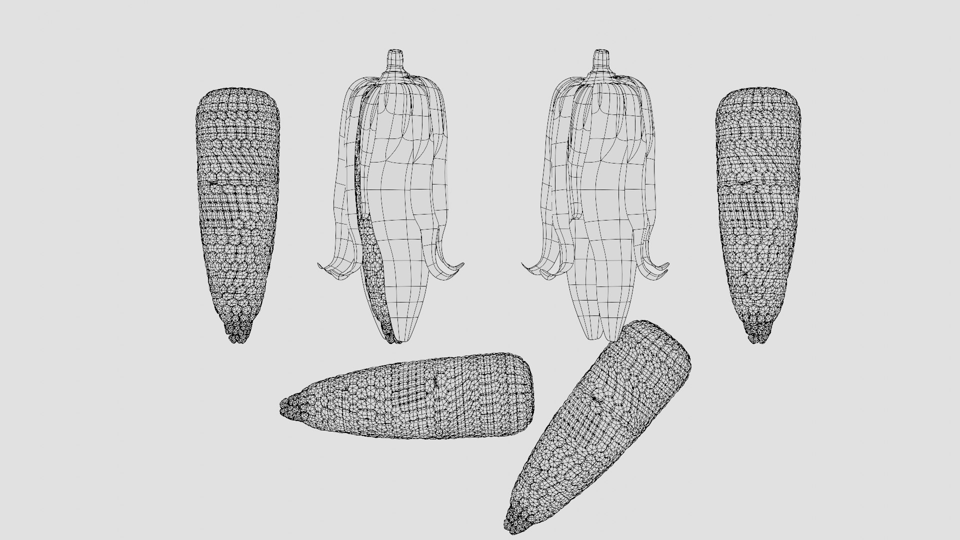 3D Realistic roasted Corn maize pbr - TurboSquid 2173728