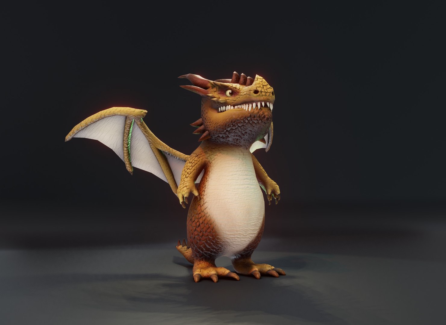 Cartoon Chromatic Dragons Animated Low-poly 3D Model 3D Model ...