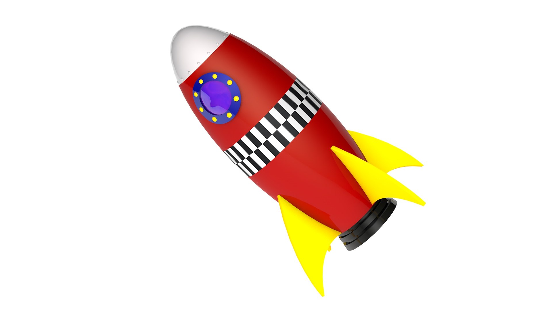 Design Cartoon Space Rocket Model - TurboSquid 1520738
