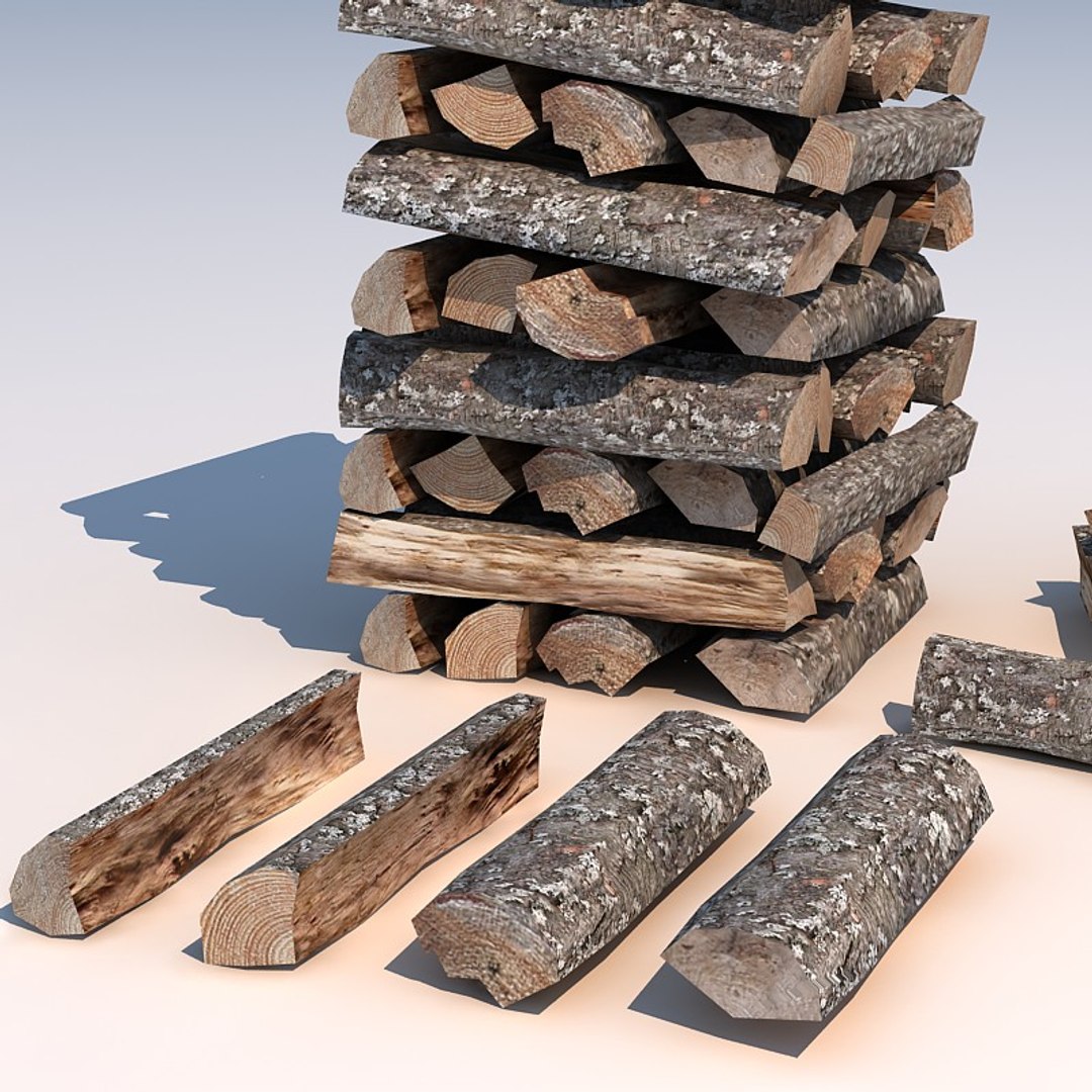wood pile woodpile 3ds