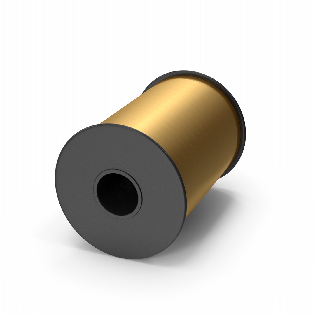 3D Gold Curling Ribbon - TurboSquid 2072877