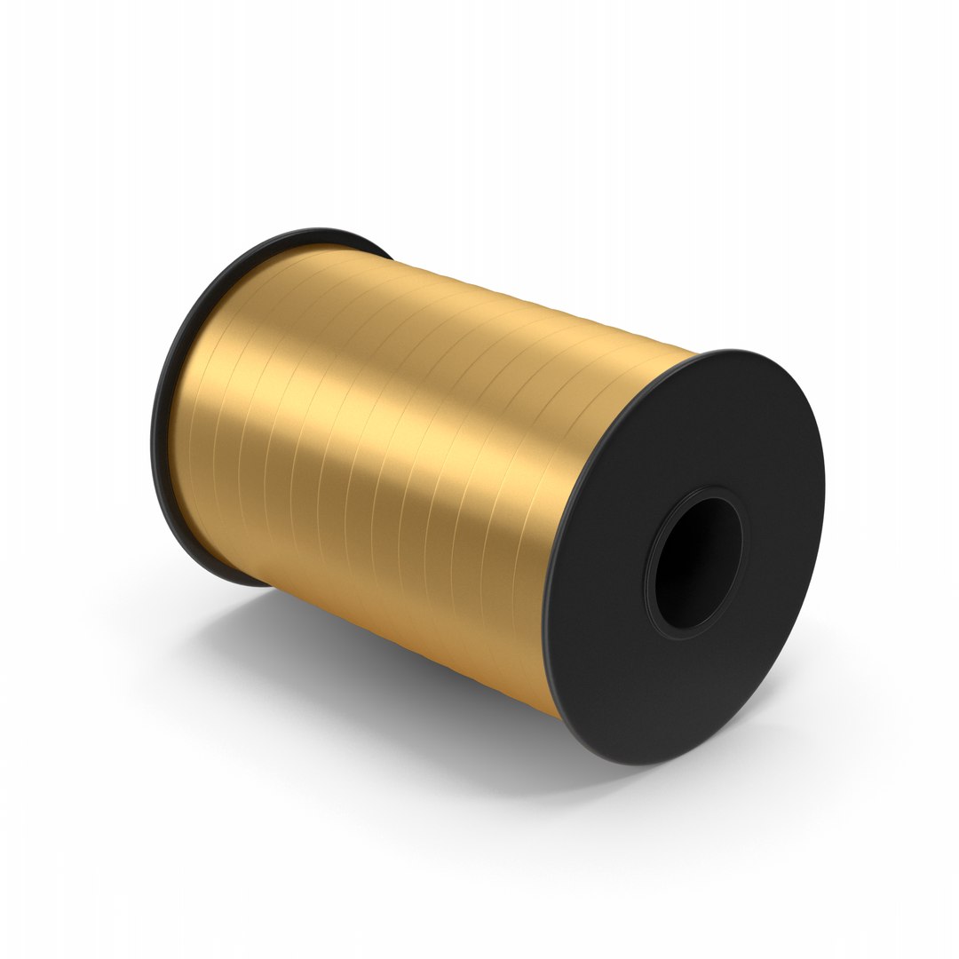 3D Gold Curling Ribbon - TurboSquid 2072877