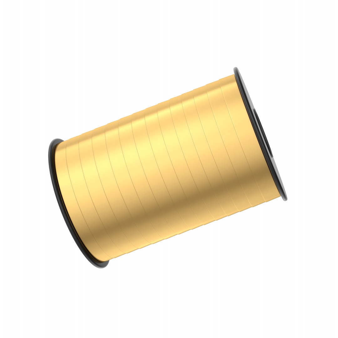 3D Gold Curling Ribbon - TurboSquid 2072877