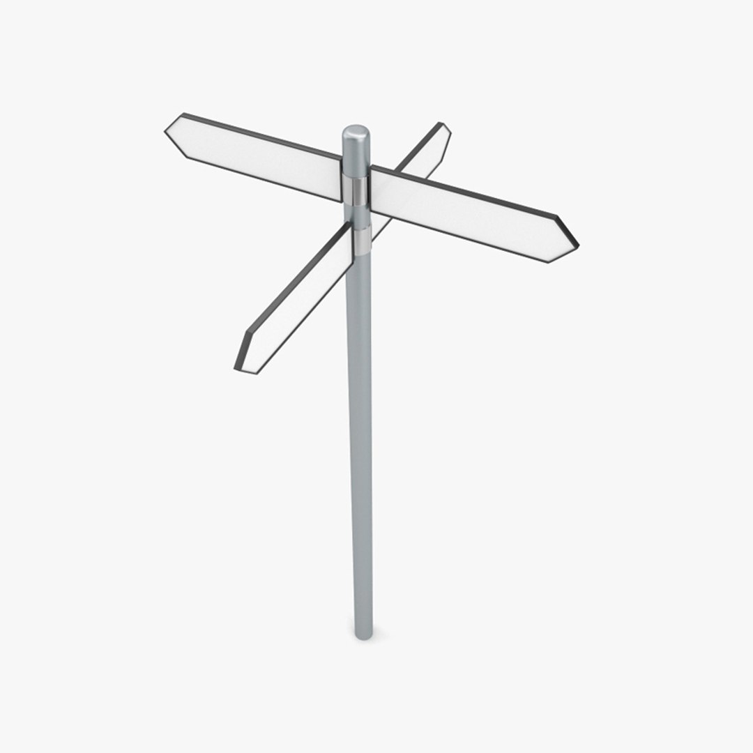 Four Way Signpost Type 2 3D model - TurboSquid 1815673
