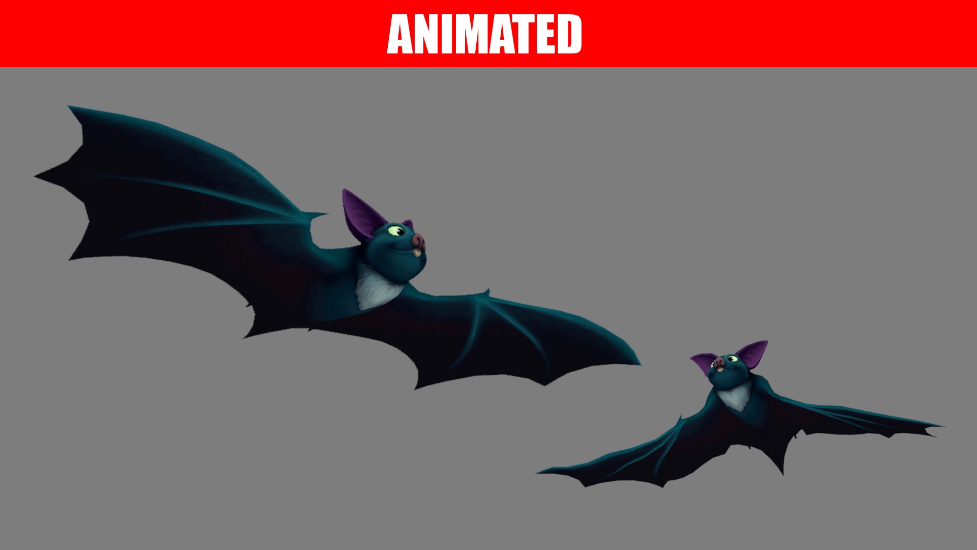 3D Cartoon Bat Animations Pack - TurboSquid 1634430