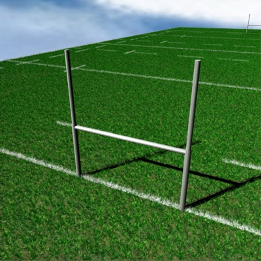 3d Model Rugby Field Grass