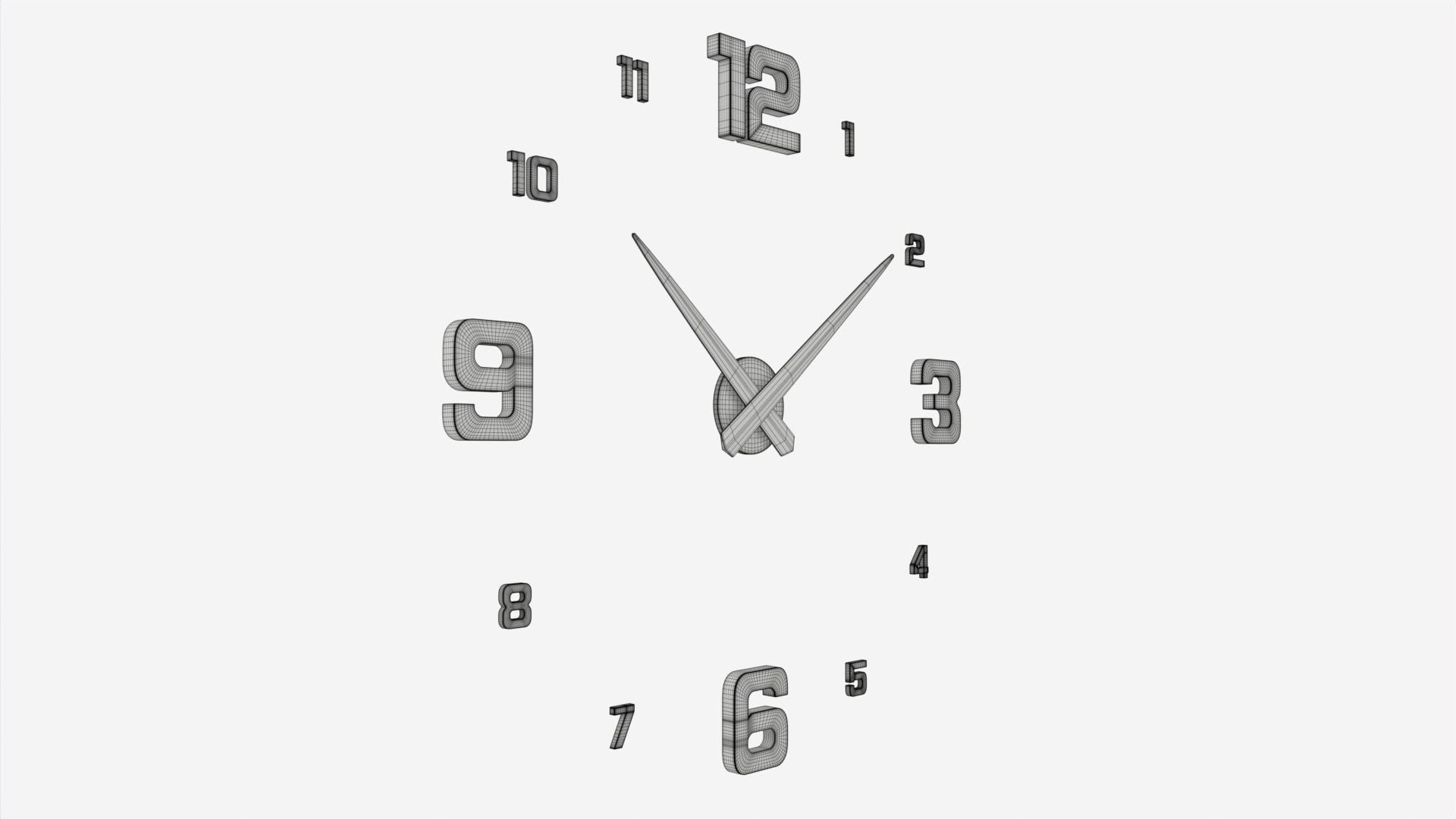 3D Modern Design Large Wall Clock 01 - TurboSquid 1920577