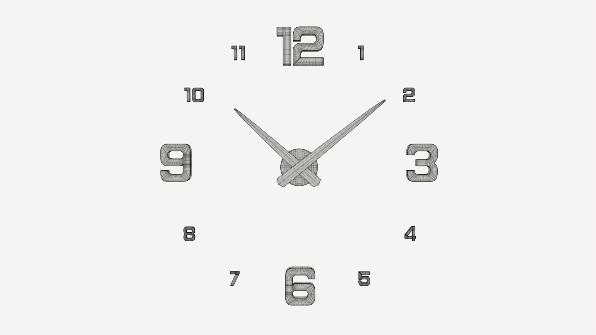 3D Modern Design Large Wall Clock 01 - TurboSquid 1920577