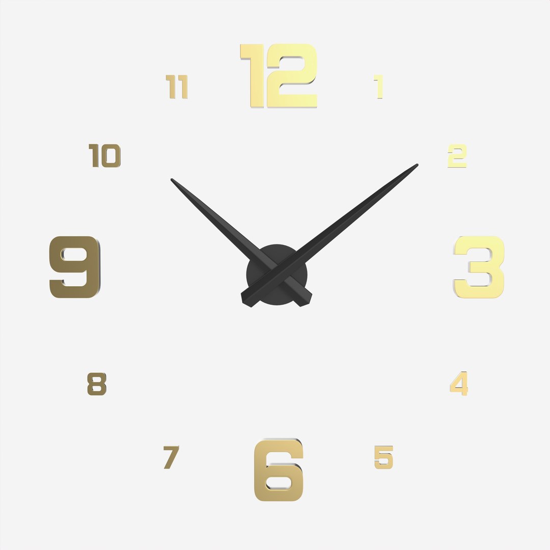 3D Modern Design Large Wall Clock 01 - TurboSquid 1920577