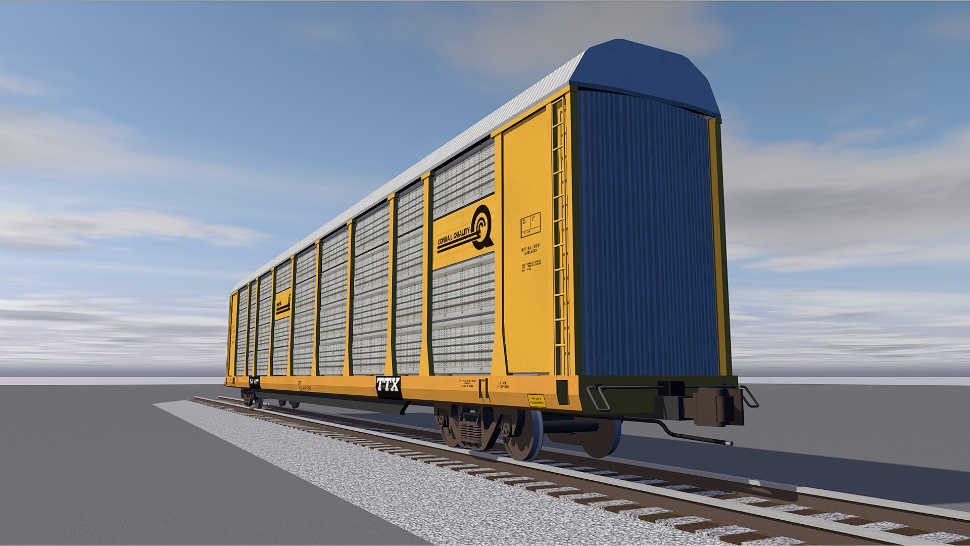 3d Train Car Autorack