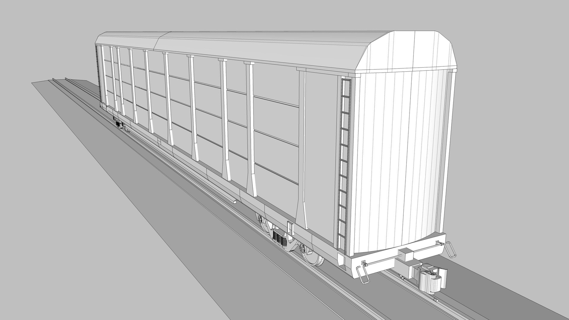 3d Train Car Autorack