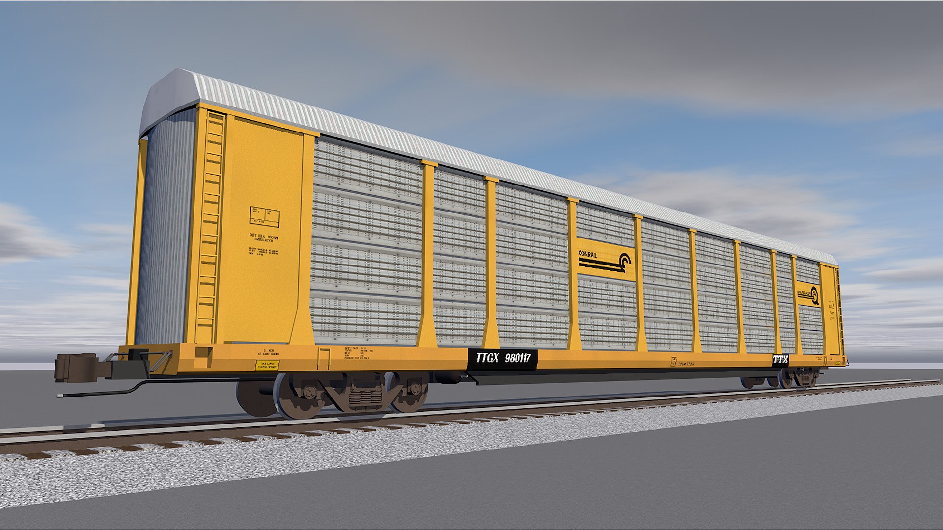 3d Train Car Autorack