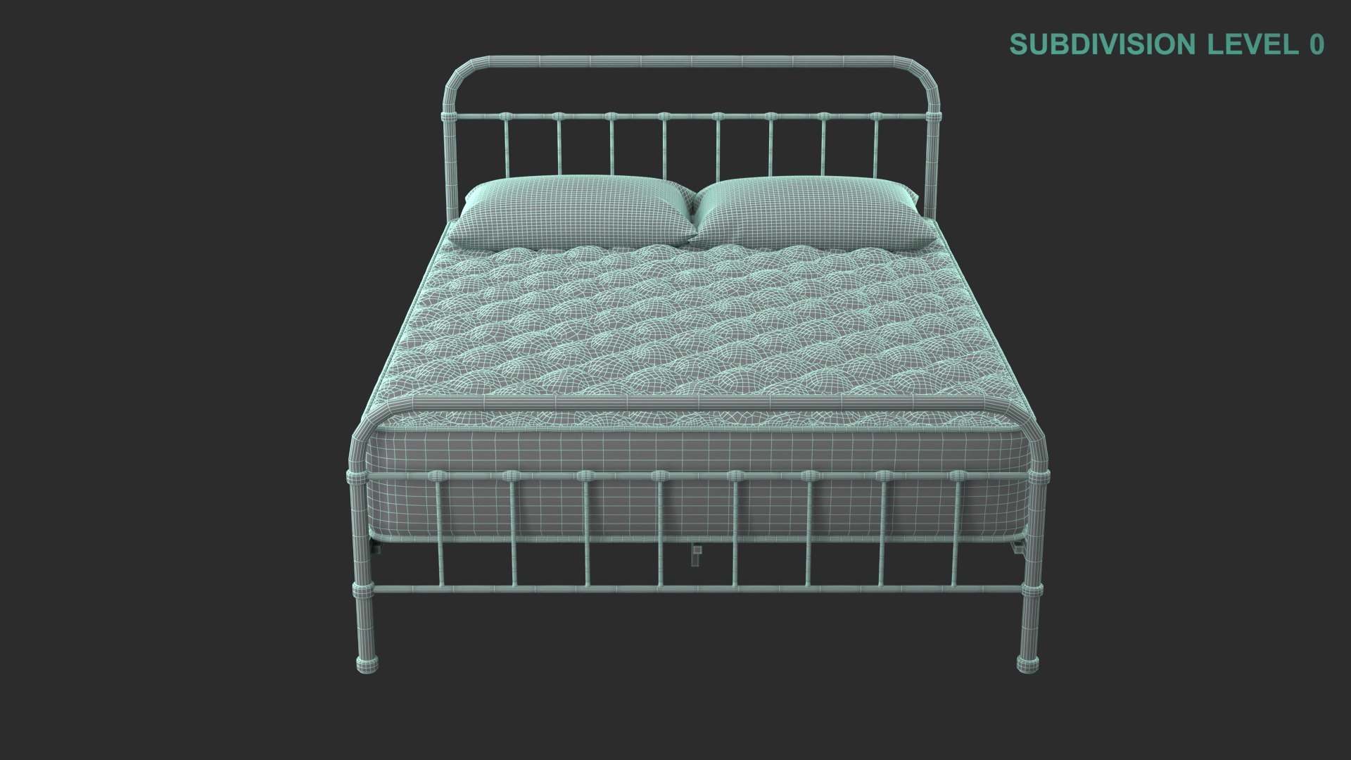 Queen Size Bed 3D Model - TurboSquid 2046759