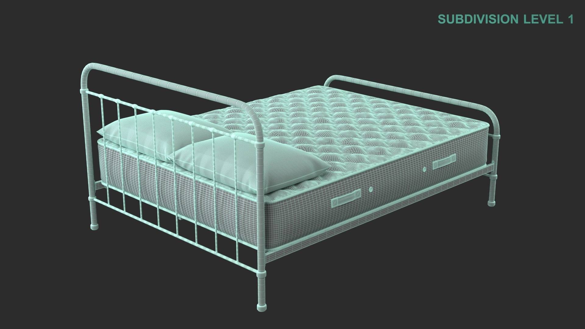 Queen Size Bed 3D Model - TurboSquid 2046759