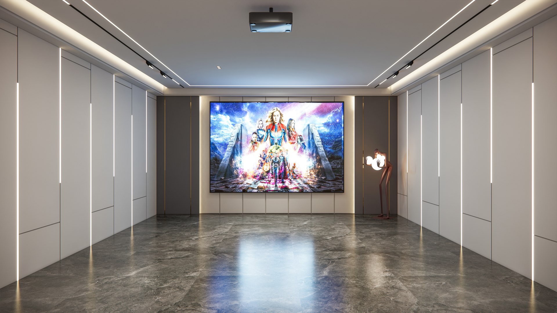 3D Home entertainment video visual interior Home cinema - TurboSquid ...