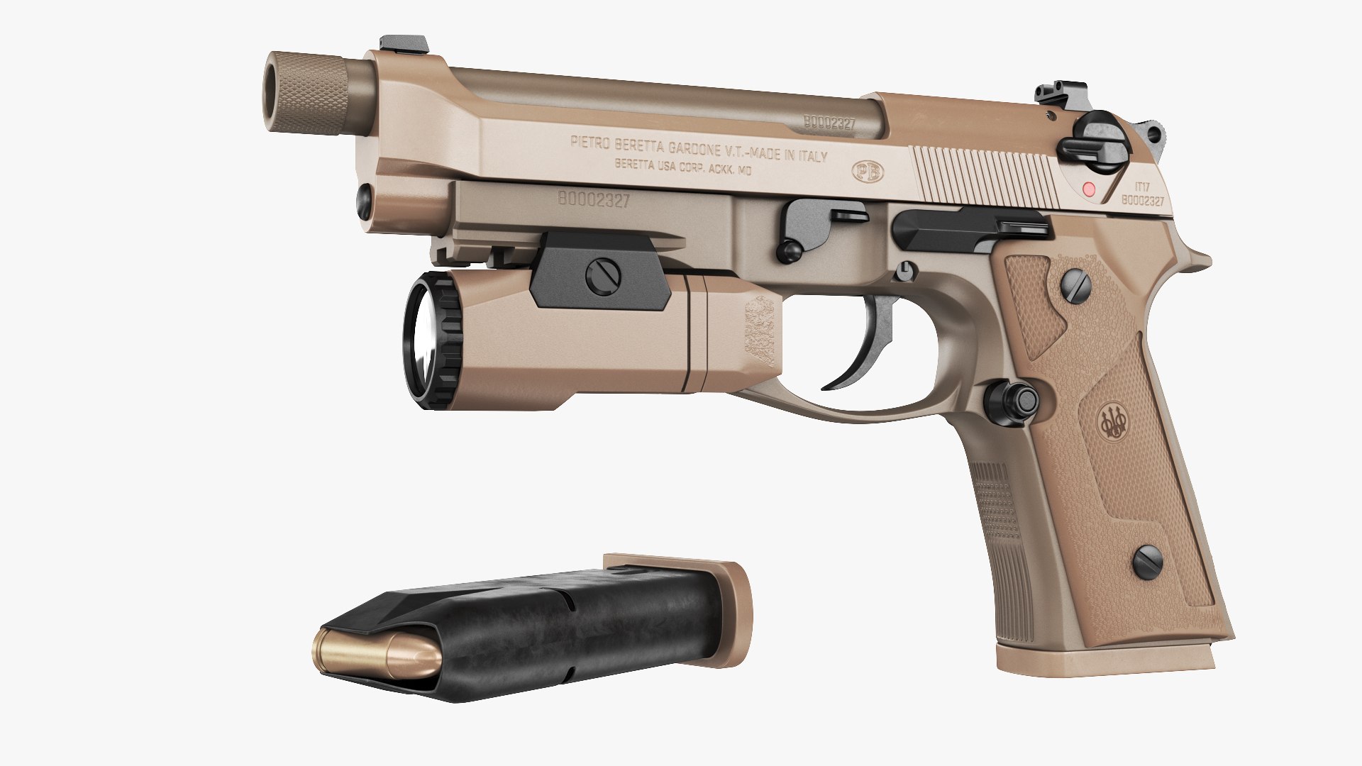 Beretta M9A3 Flat Dark Earth 3D Model - TurboSquid 1869516