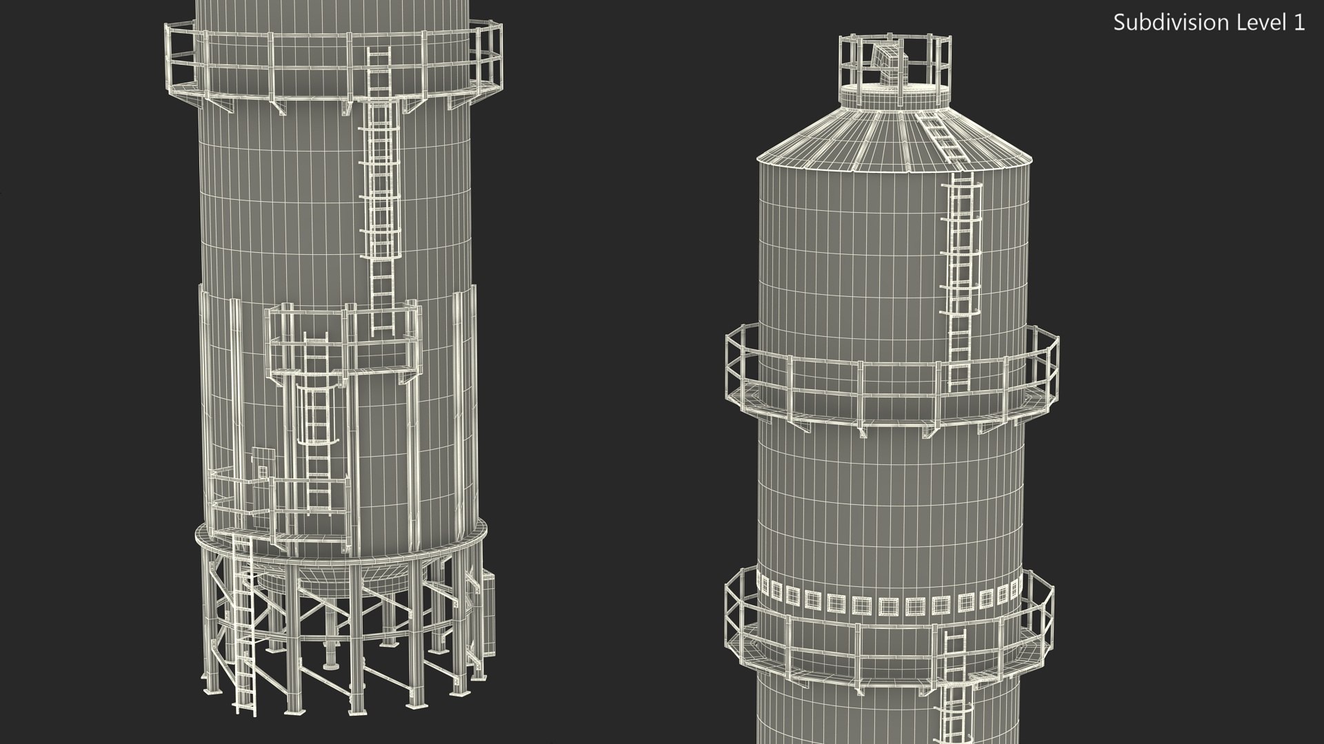 Industrial Silo With External Staircase 3D Model - TurboSquid 2261852