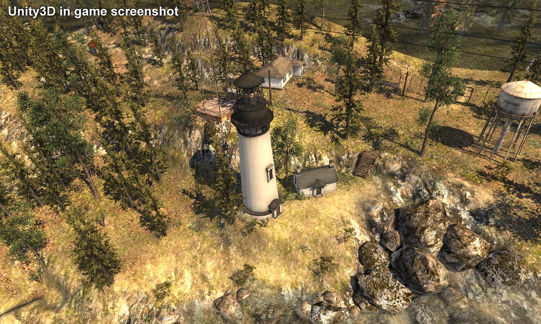 Low-poly Light Tower 3d Model