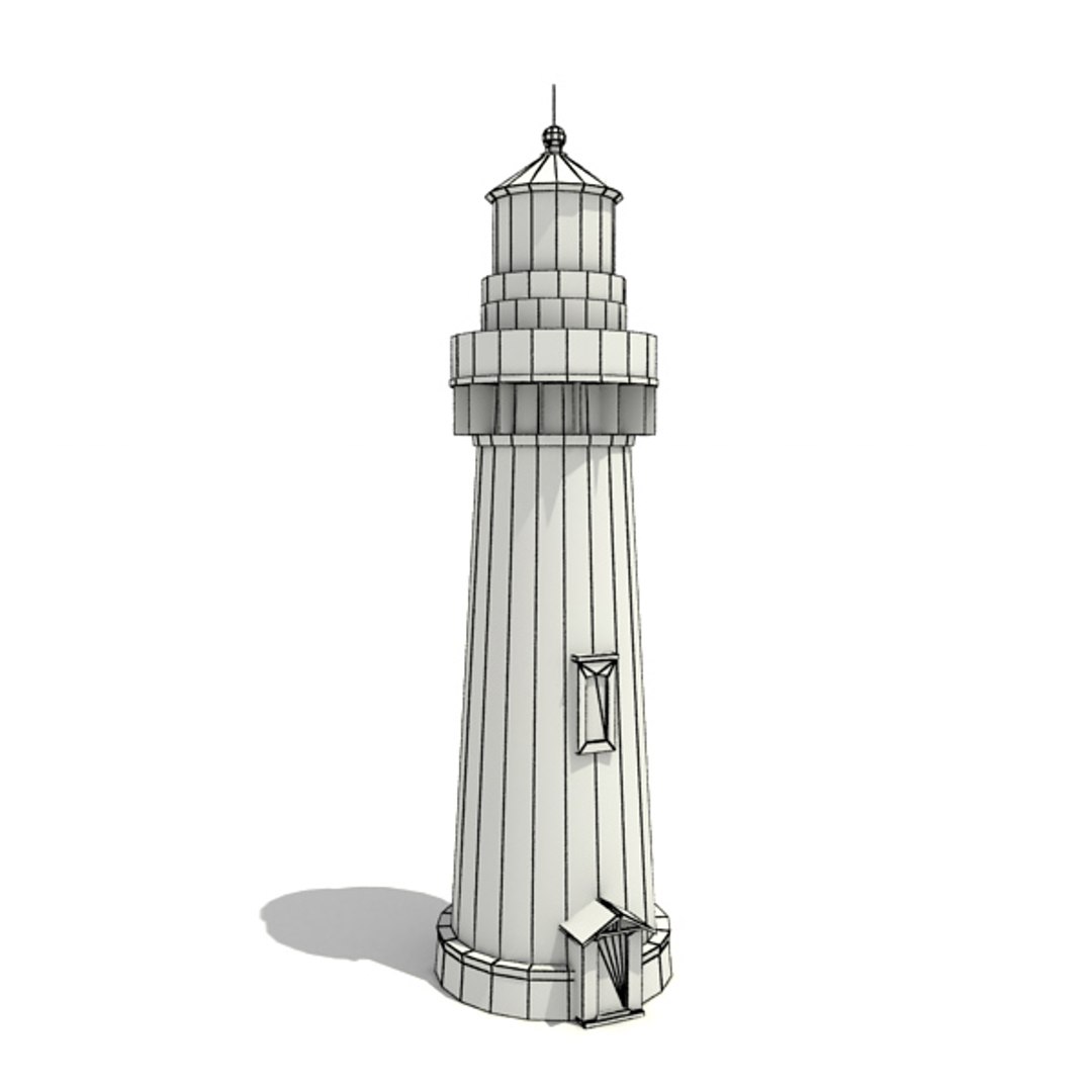 Low-poly Light Tower 3d Model
