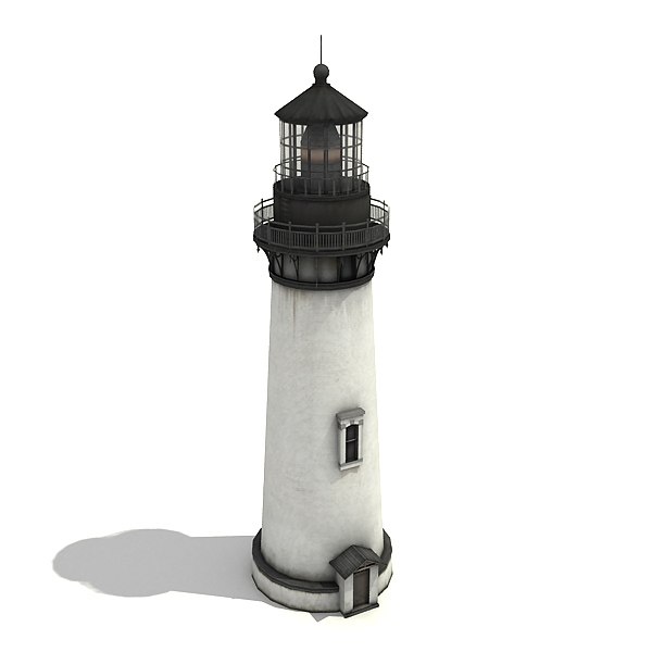 low-poly light tower 3d model