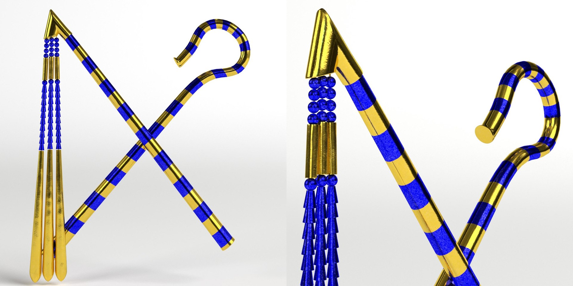 3D Crook Flail Model - TurboSquid 1424725