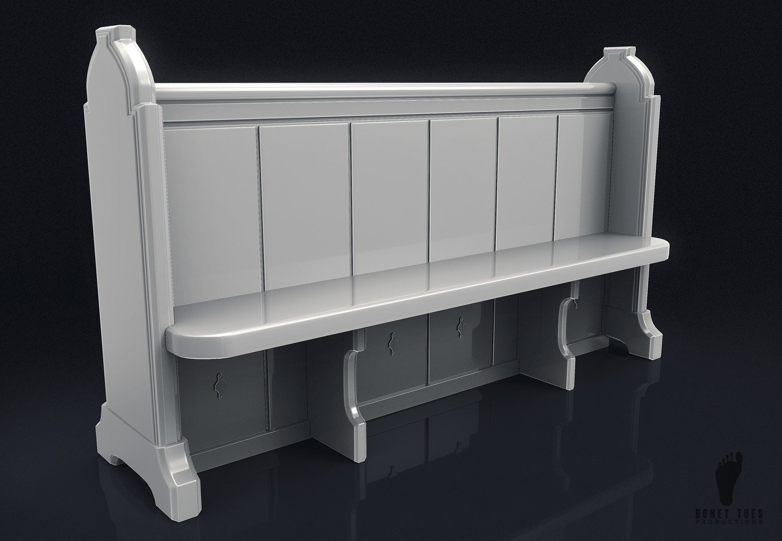 Church Bench Pew 3D Model - TurboSquid 1243685