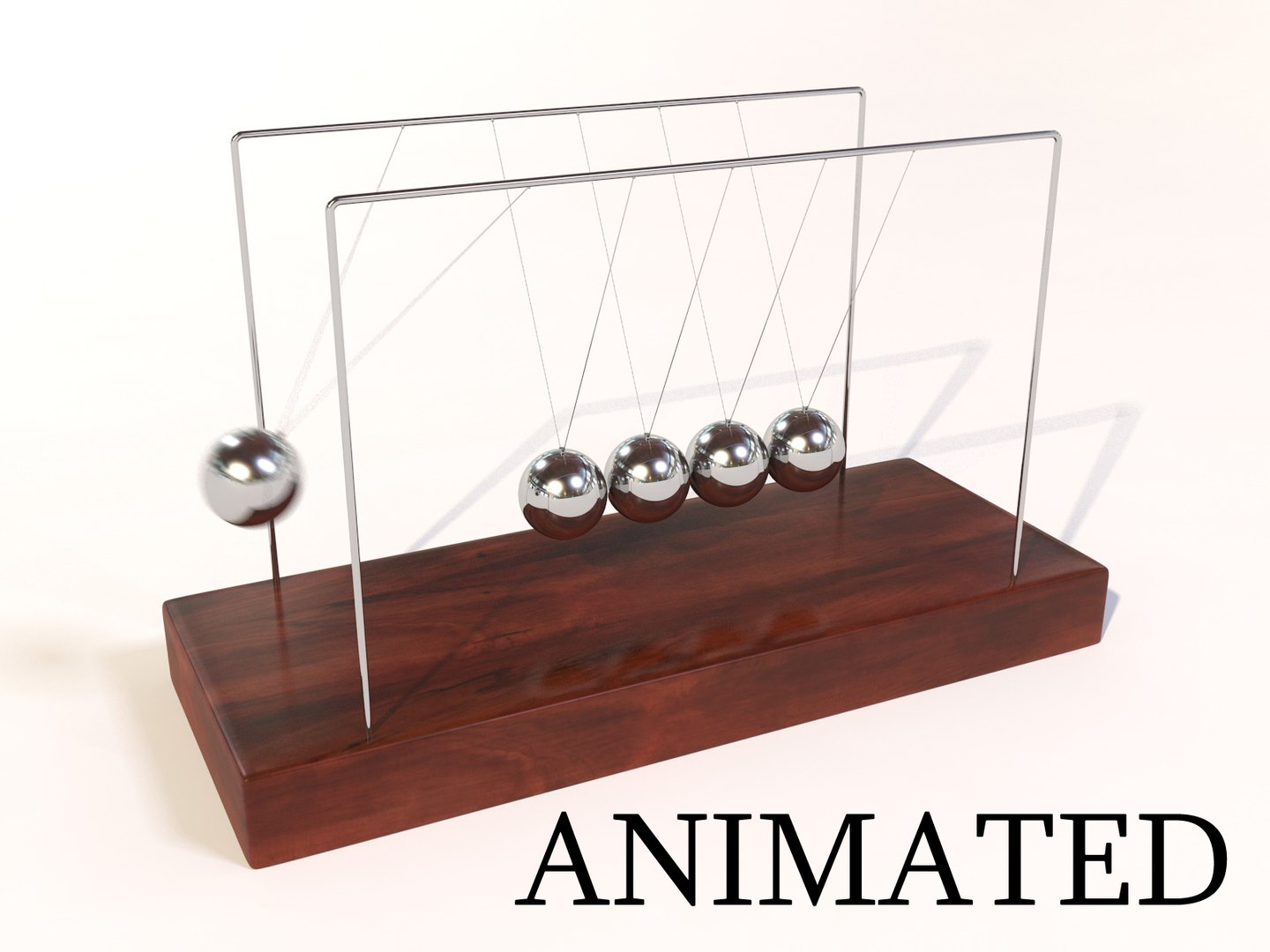 newton cradle 3d model