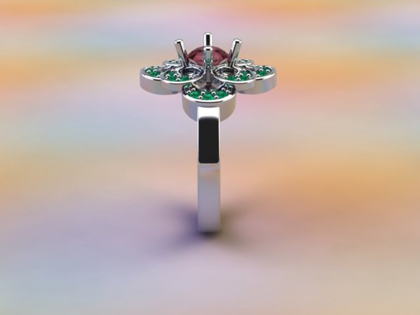 Free 3D Flower Ring - TurboSquid 1173970