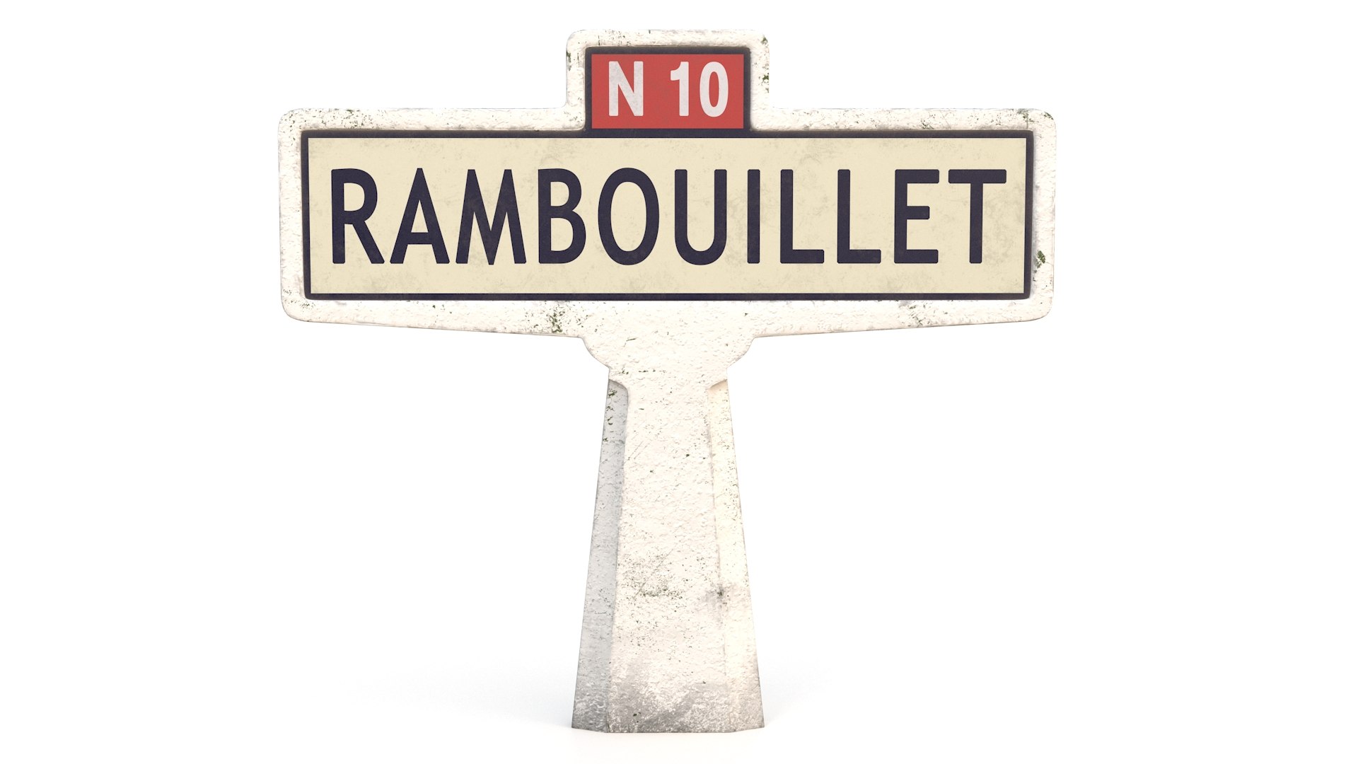 3D Sign French Road - TurboSquid 1708041