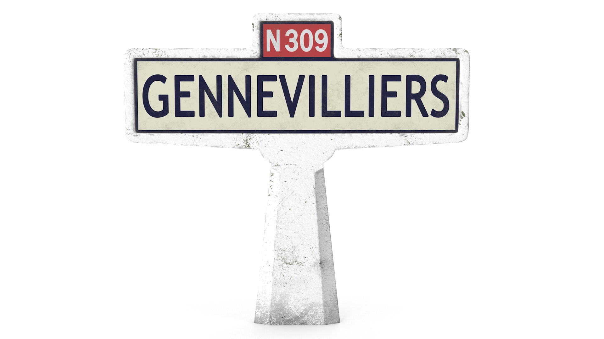 3D Sign French Road - TurboSquid 1708041