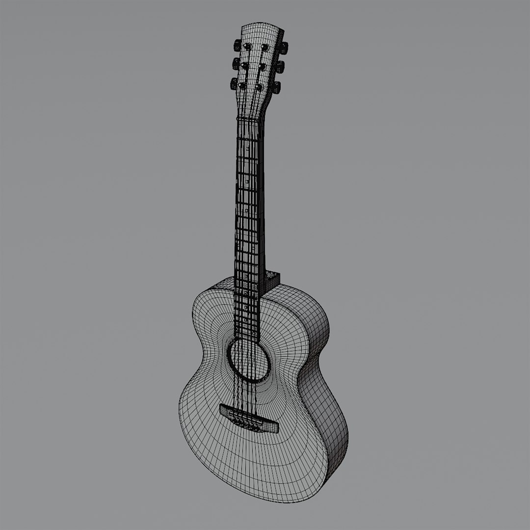 3D Guitar V1 - TurboSquid 2204819