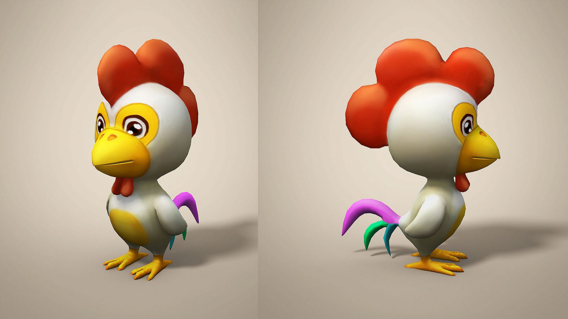 Chicken Cartoon 3D Model - TurboSquid 1699269