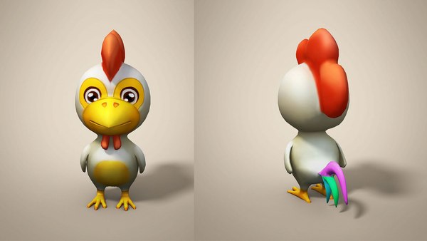 Chicken cartoon 3D model - TurboSquid 1699269