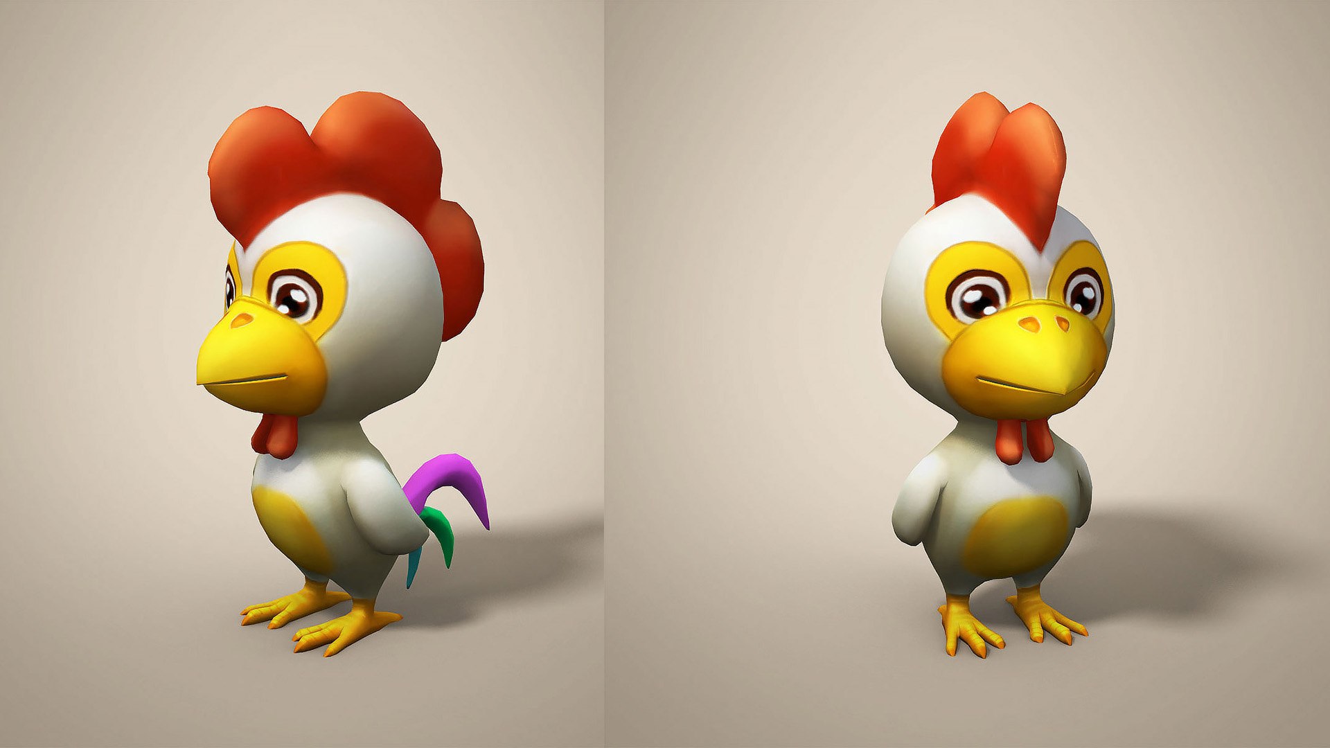 Chicken Cartoon 3D Model - TurboSquid 1699269