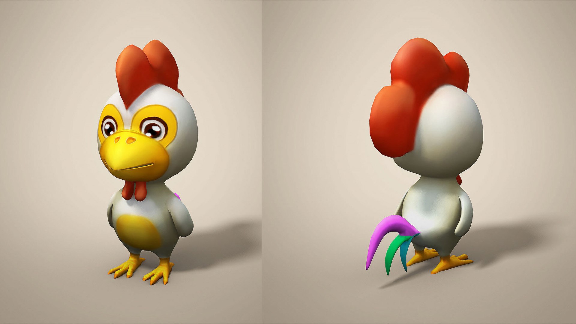 Chicken Cartoon 3D Model - TurboSquid 1699269