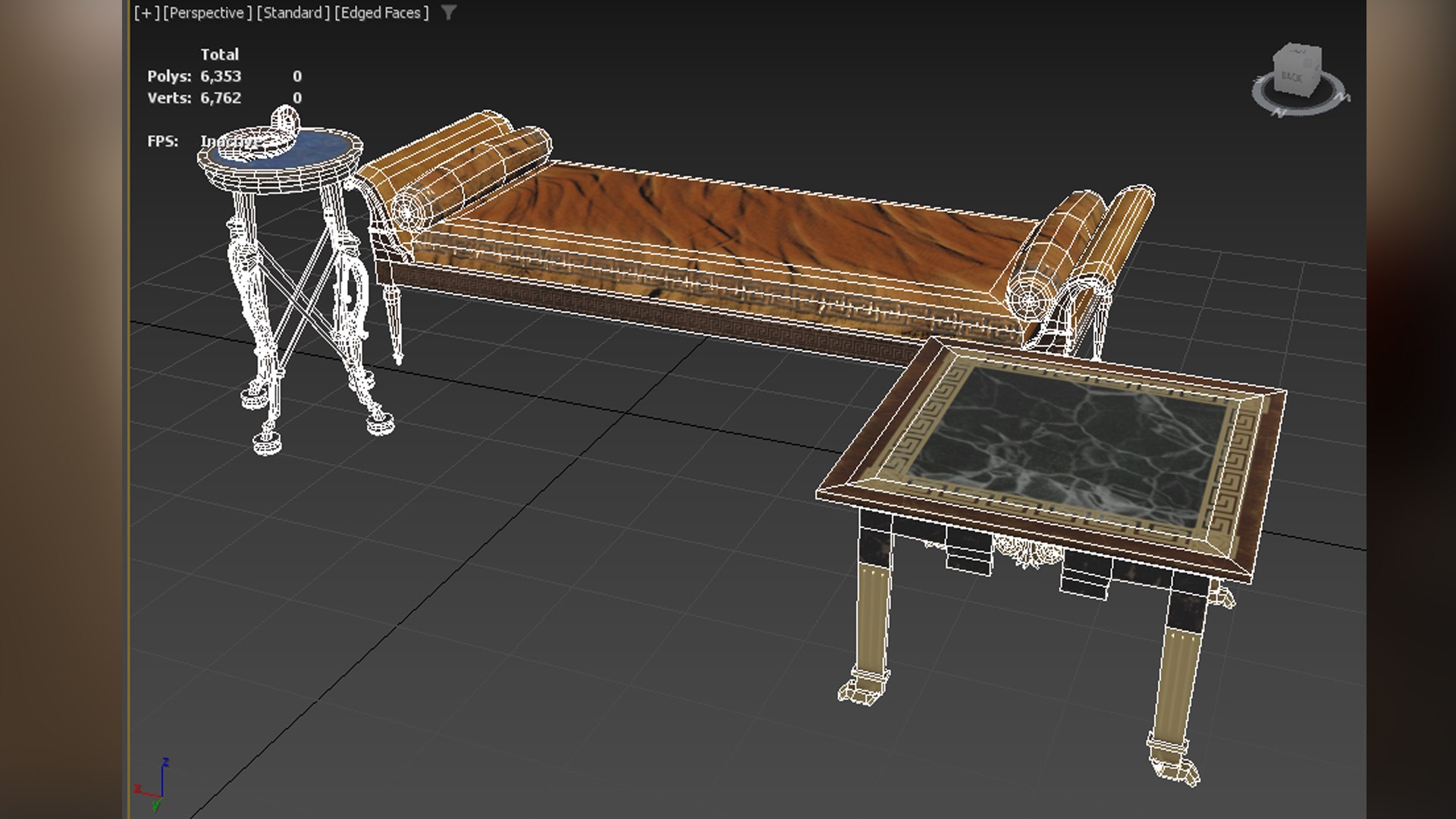 3D Model Roman-style Furniture Set - TurboSquid 2135980