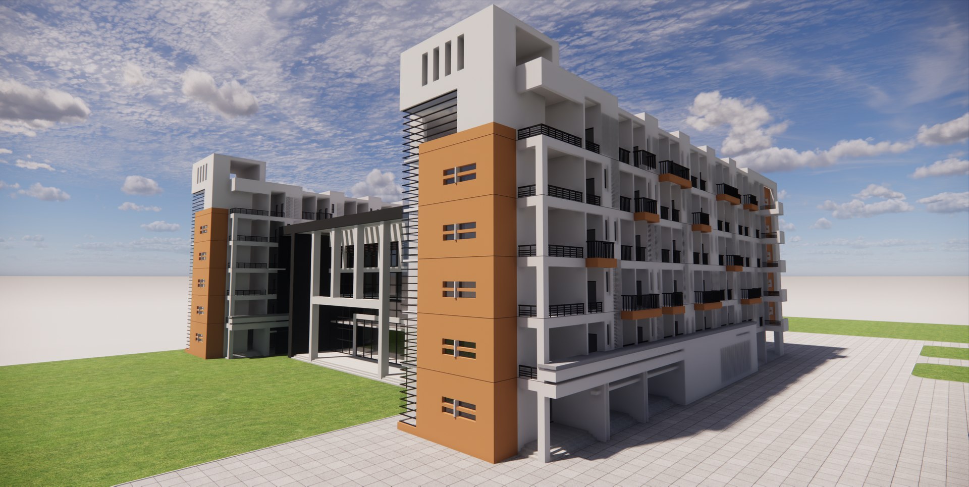 Office Building and dormitory-A1 3D model - TurboSquid 2098990