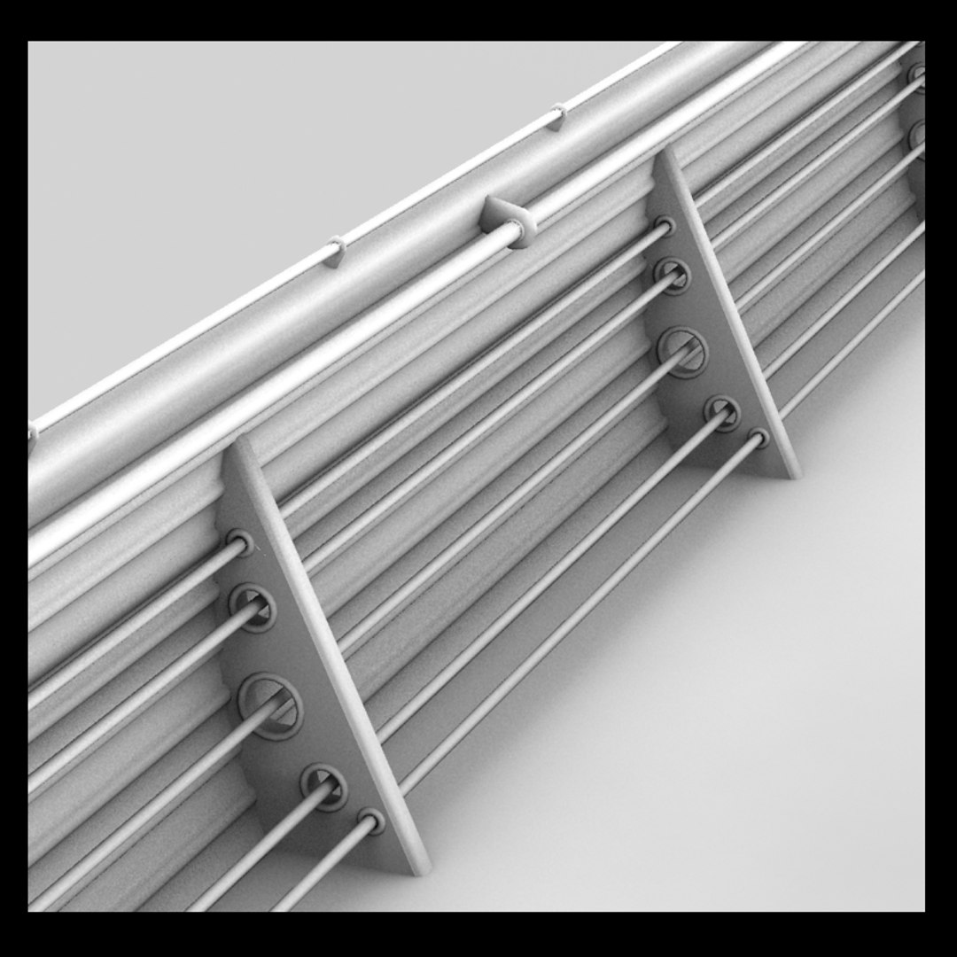 3d Model Ocean Ships Metal Handrail