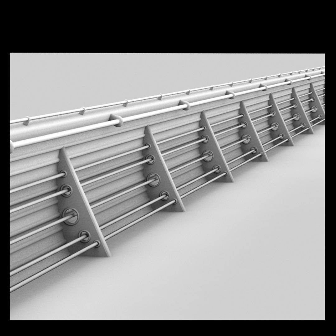 3d Model Ocean Ships Metal Handrail