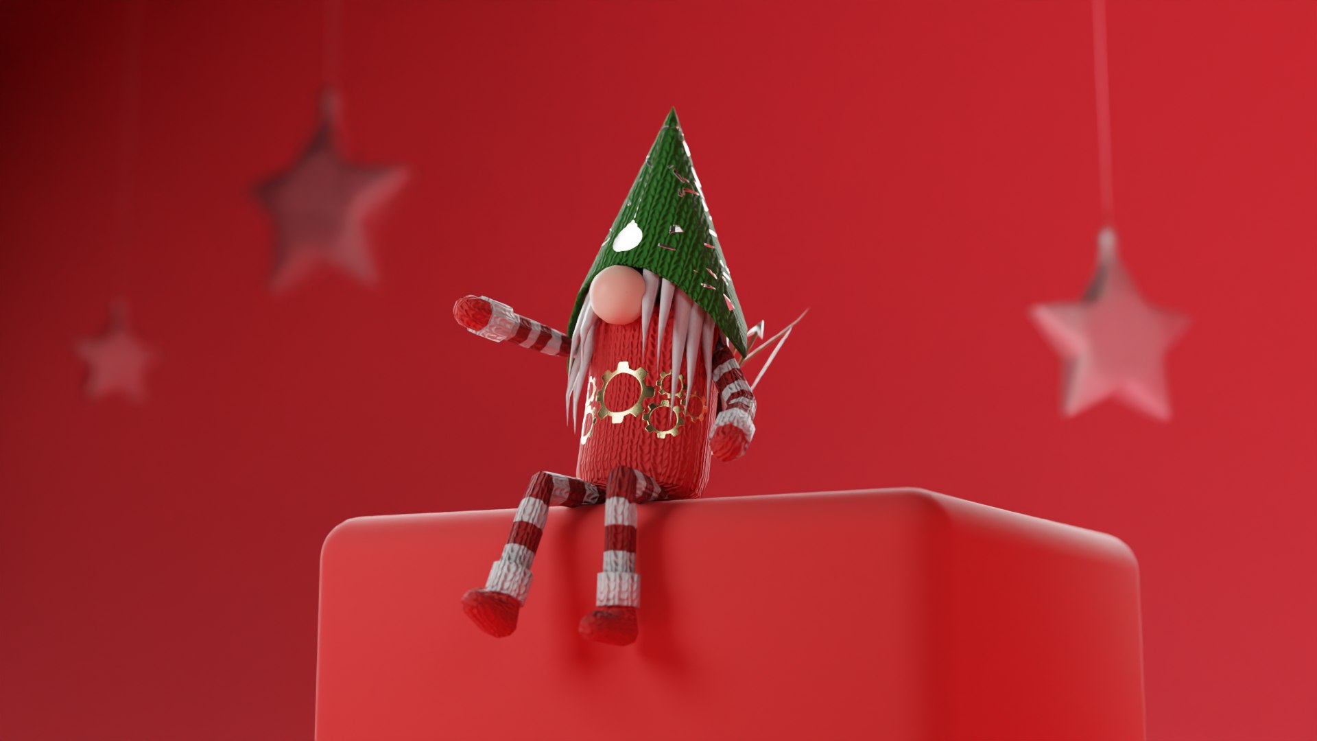 3D Low-Poly Christmas Gnome Blender File Model - TurboSquid 2354651