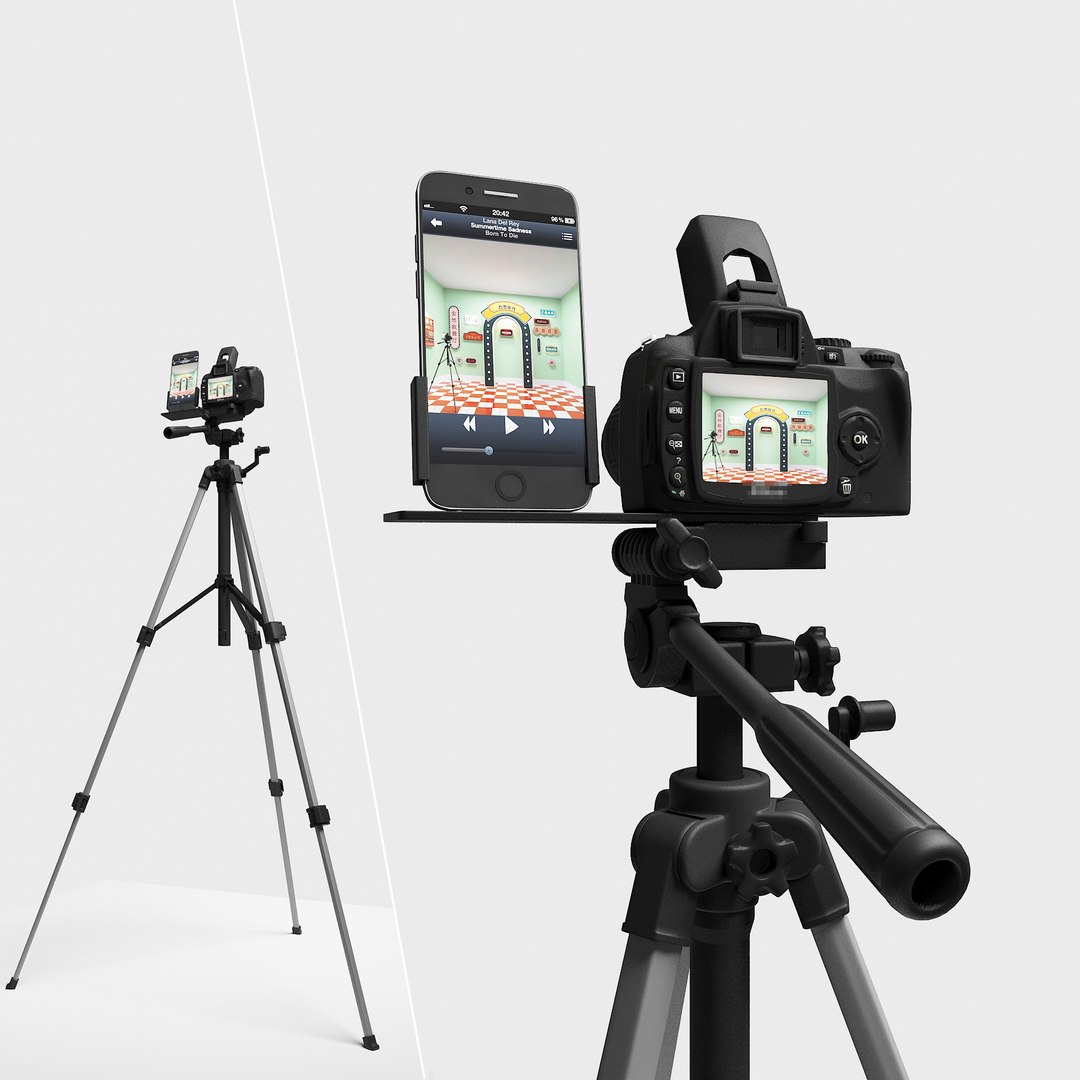 3D Model Live Streaming Devices Cameras Cameras Mobile Phones Tripods ...