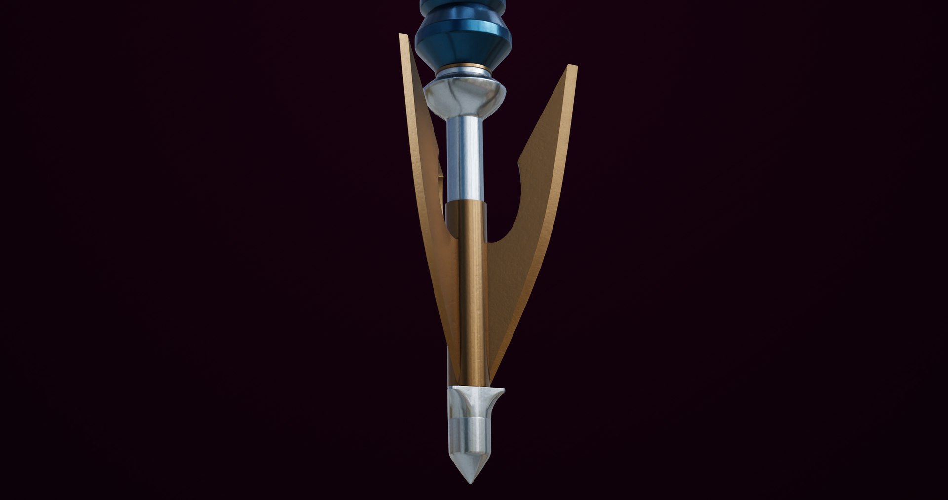 3D Fantasy Trident 07 All PBR Unity UE Textures Included - TurboSquid ...