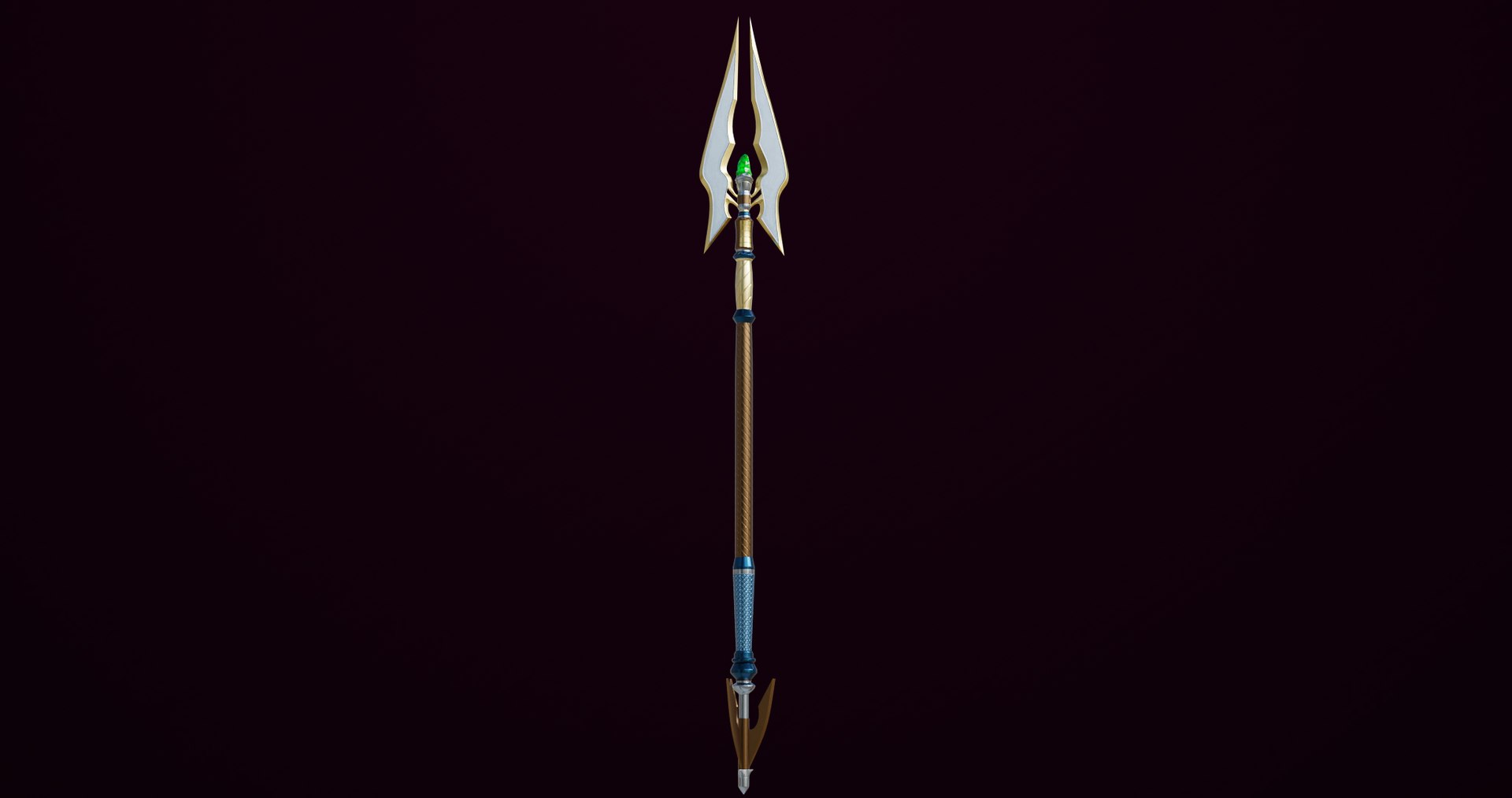 3D Fantasy Trident 07 All PBR Unity UE Textures Included - TurboSquid ...