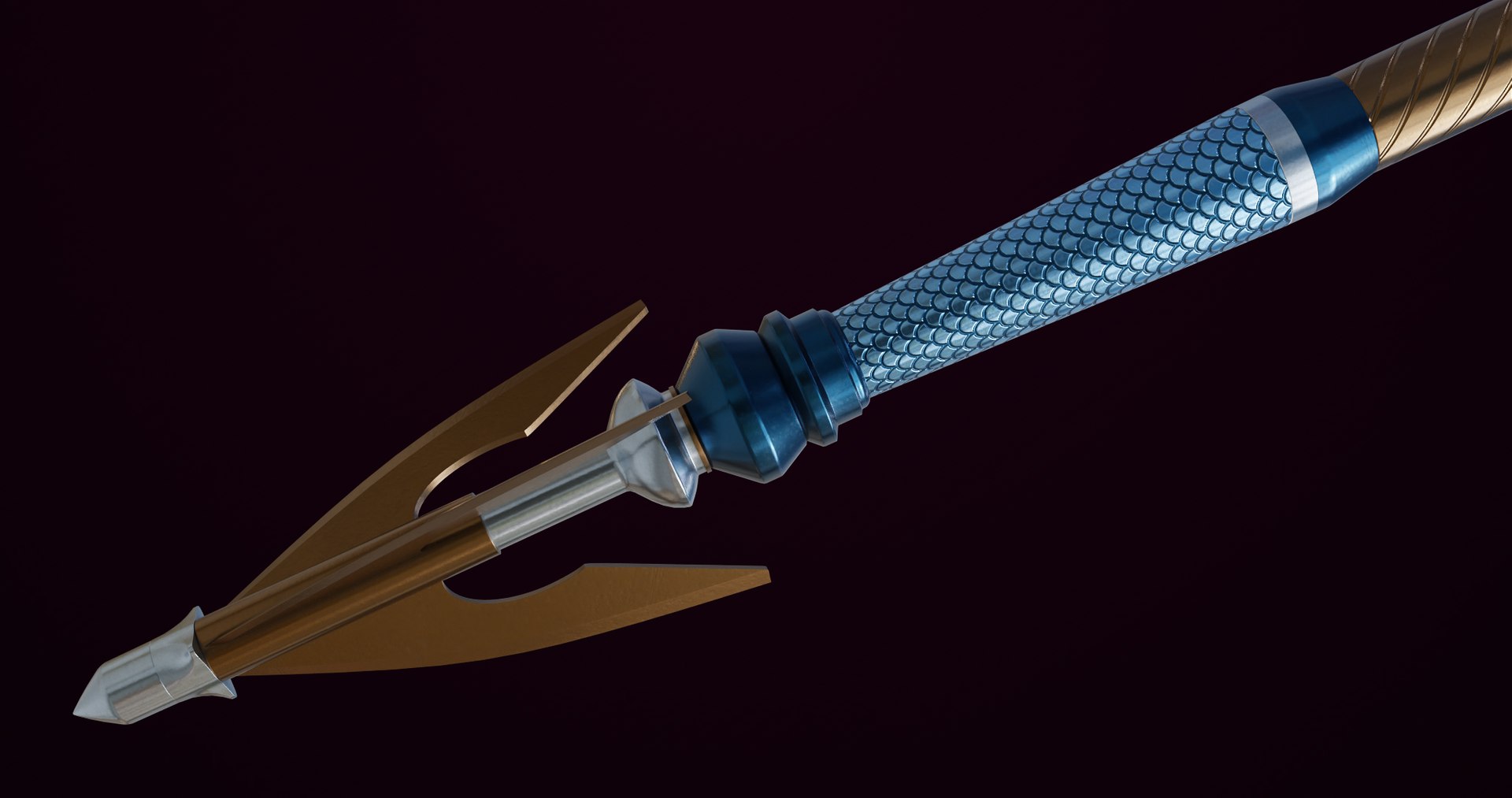 3D Fantasy Trident 07 All PBR Unity UE Textures Included - TurboSquid ...